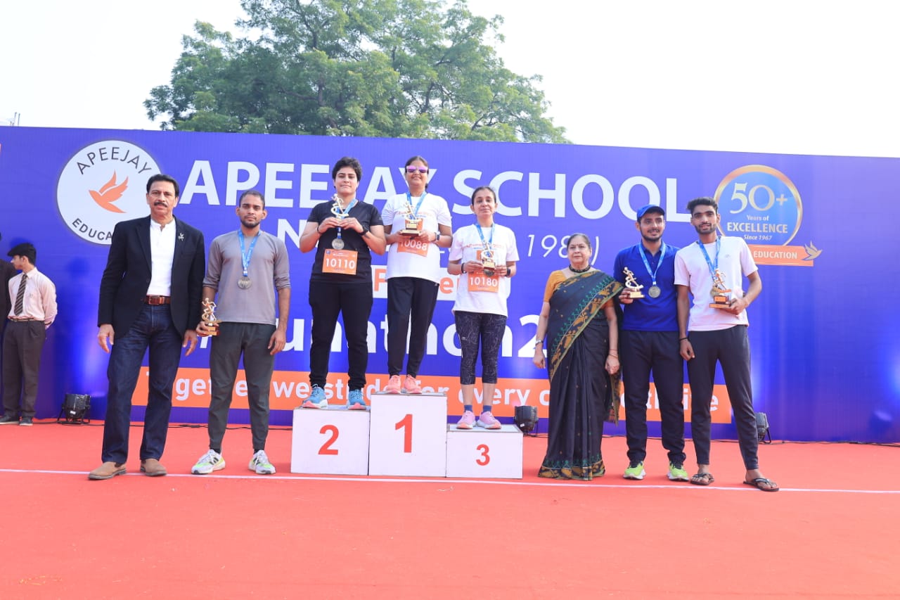 Apeejay School Noida organised a mega marathon titled Runathon 2023 ...